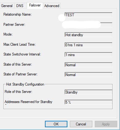Server 2016 DHCP Failover for Single IP Scope - Microsoft Q&A