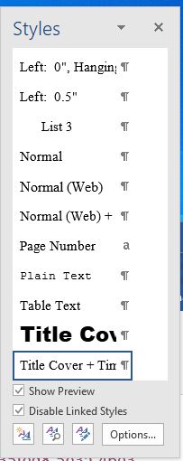 MS Word, missing heading options - Microsoft Q&A