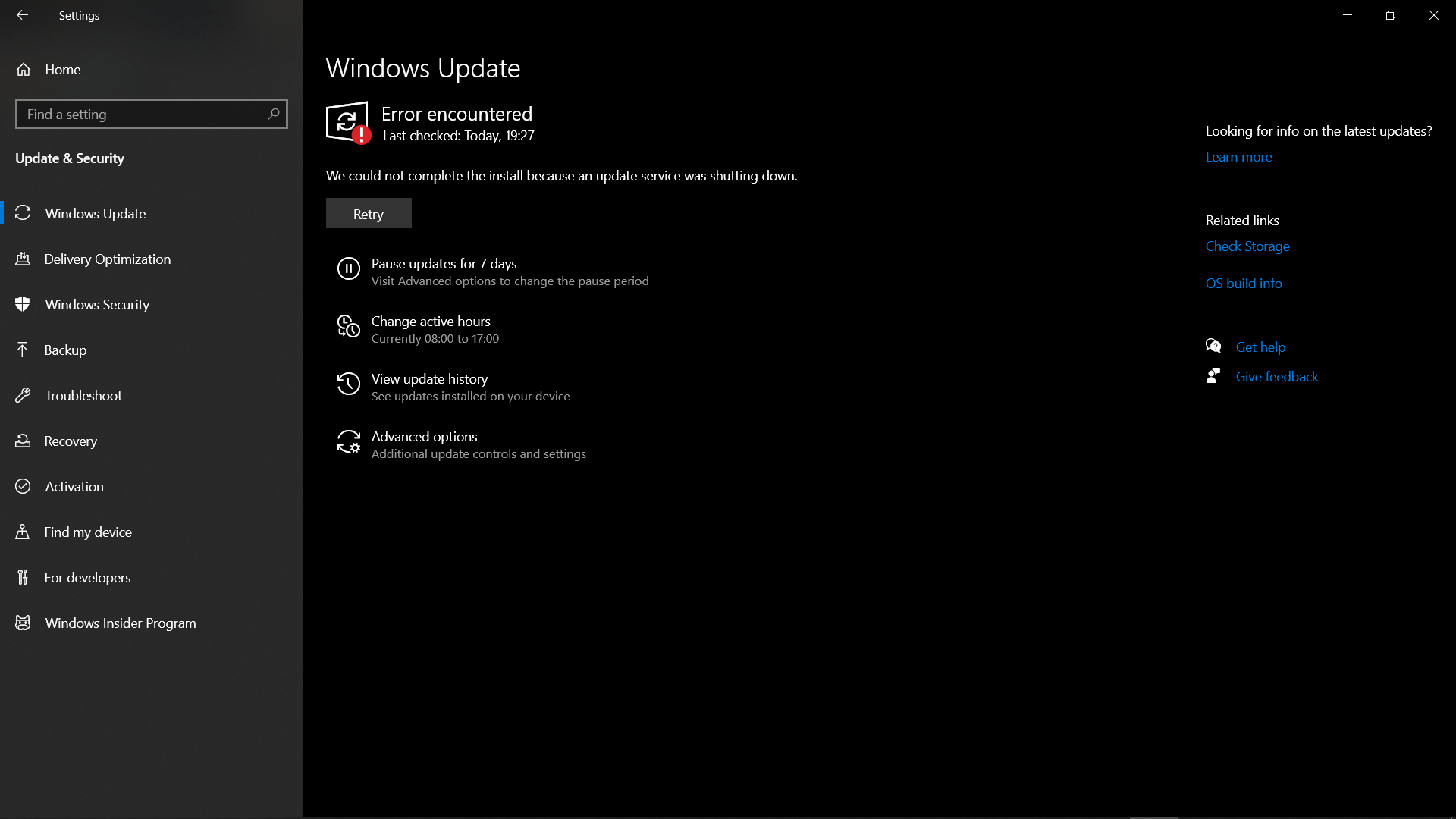 Windows update service shutting down. - Microsoft Q&A