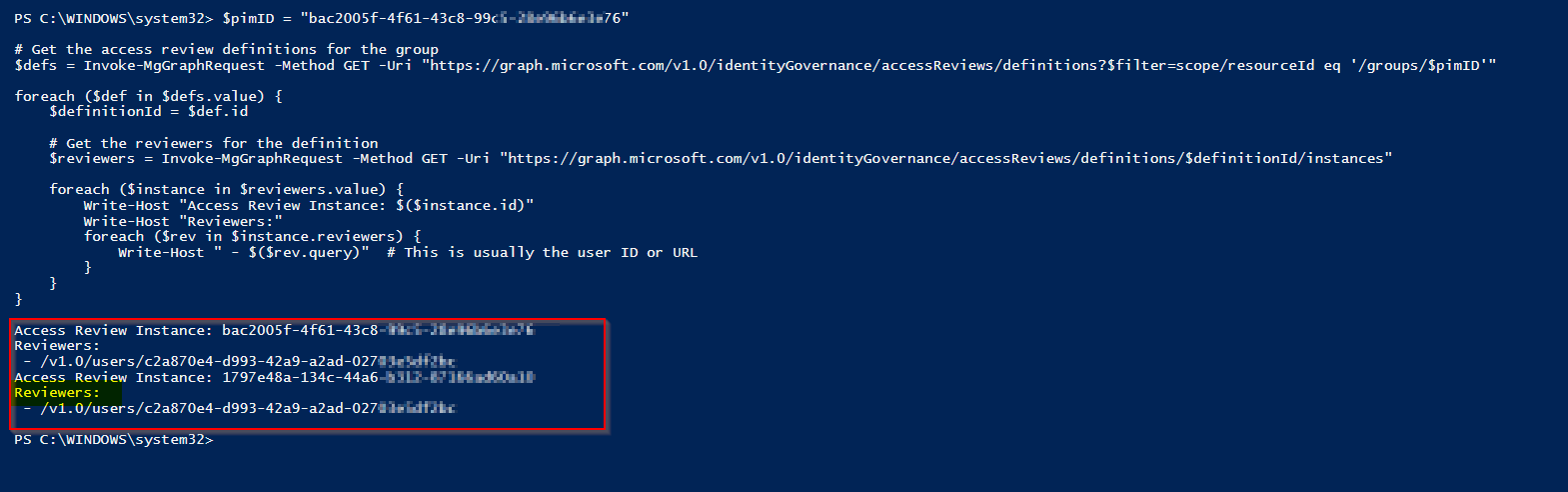 How to find access "revierers" information using PS? - Microsoft Q&A
