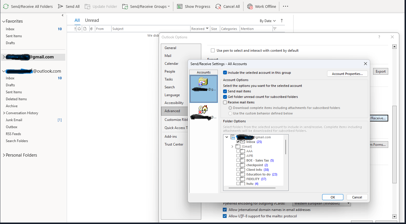 How can I disable incoming emails with Outlook and still be able to send emails? - Microsoft Q&A