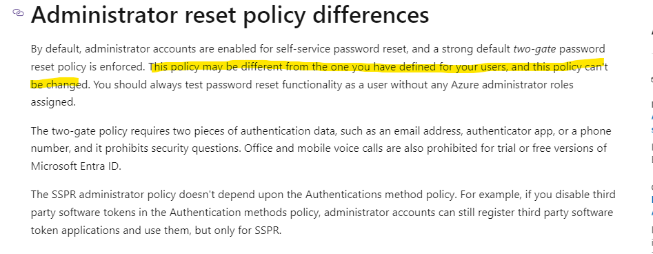 Sspr Administrator Policy How To Control The Verification Methods