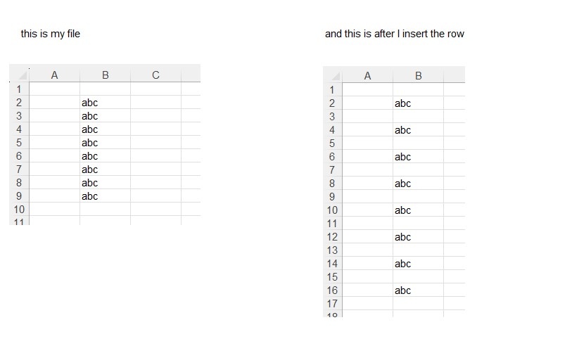 In Vba How Do I Repeat Inserting Rows Above The Active Cell Microsoft Qanda