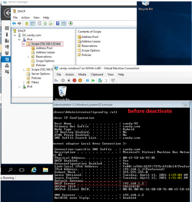 Server 2016 DHCP Failover for Single IP Scope - Microsoft Q&A