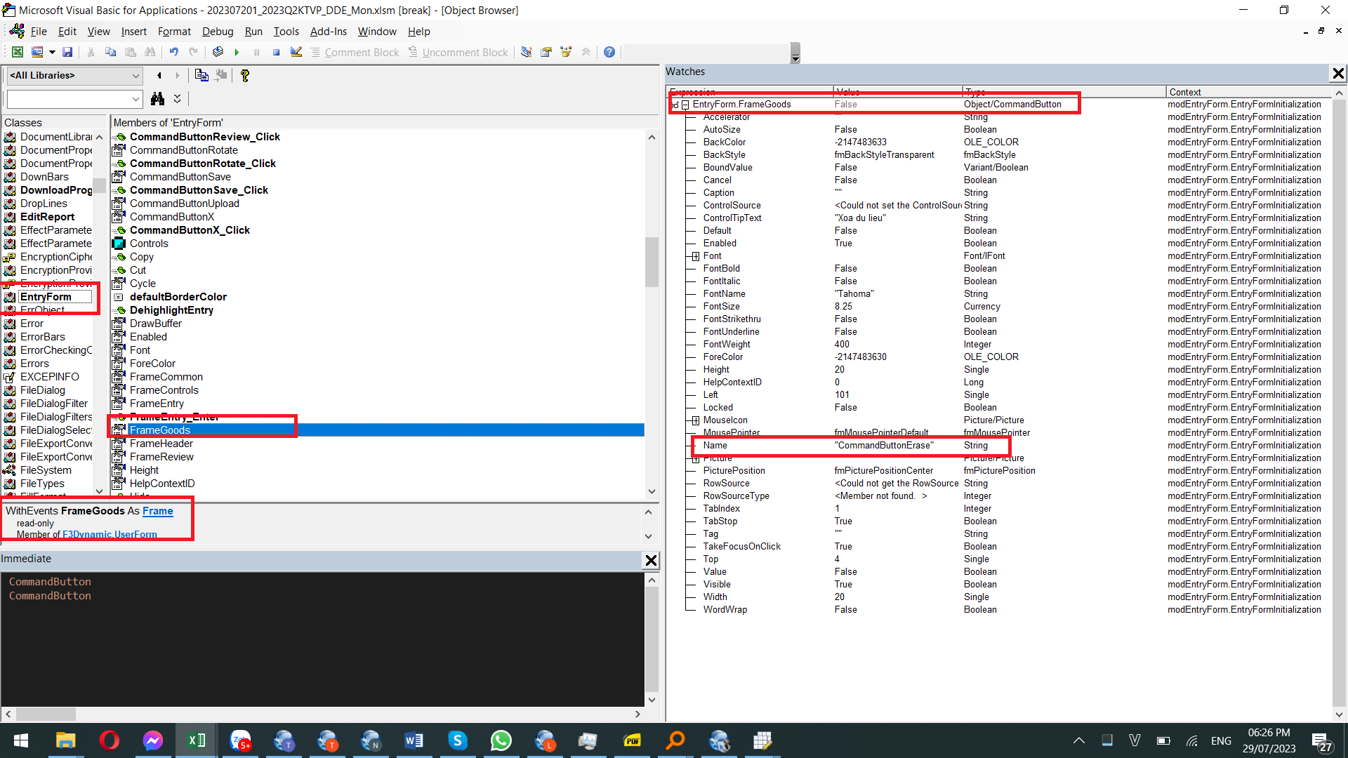 Excel recognize wrong object at runtime when userform is setup ... Excel recognize wrong object at runtime when userform is setup ...
