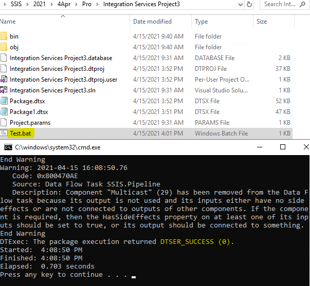 Logging Is Not Working While Running Ssis Package From Batch File Microsoft Qanda