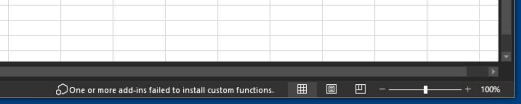 One or more add-ins failed to install custom functions - Microsoft Q&A