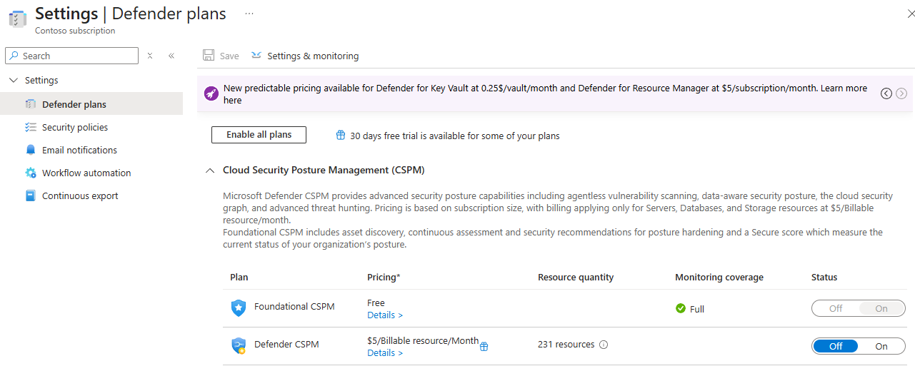 Unexpected charges from Microsoft Defender for Cloud after disabling it ...