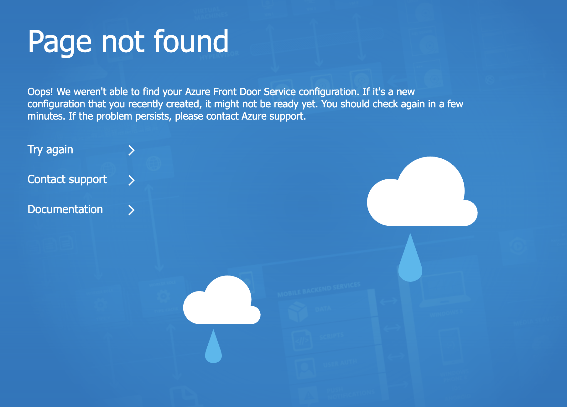 Azure Front Door endpoint is not responding. - Microsoft Q&A