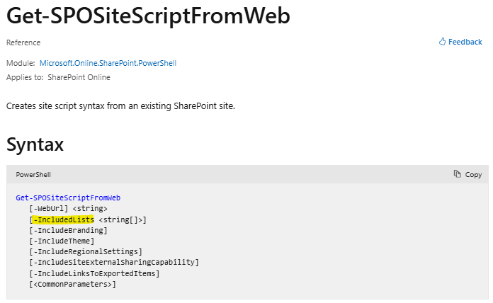 Get Spositescriptfromweb A Parameter Cannot Be Found That Matches Parameter Name Includelists