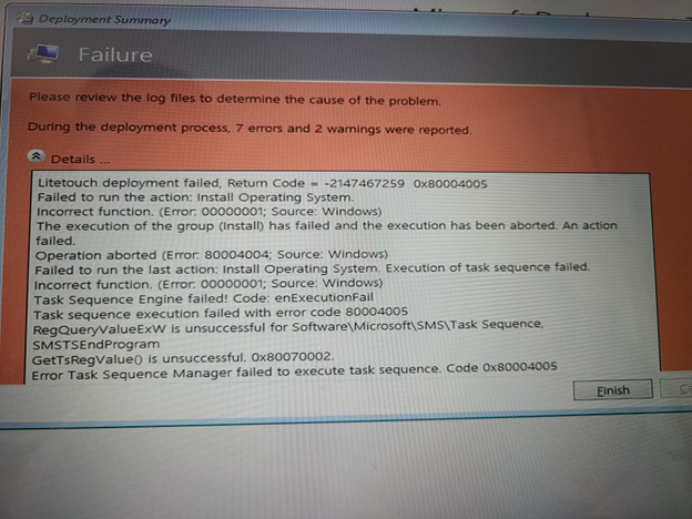 MDT Deployment Error - Microsoft Q&A MDT Deployment Error - Microsoft Q&A