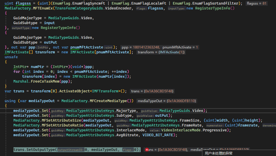 MediaFoundation MFTransform creation failed（[0xC00D36B6]MF_E_NOT ...