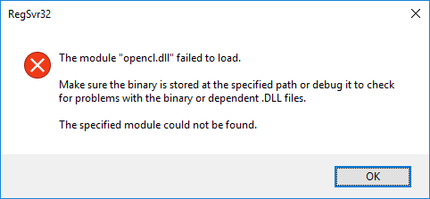 OpenCL.dll is missing - Microsoft Q&A
