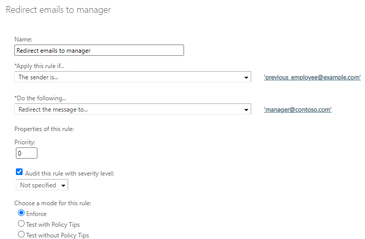 Make messages coming from a specific user be auto forwarded to a ...