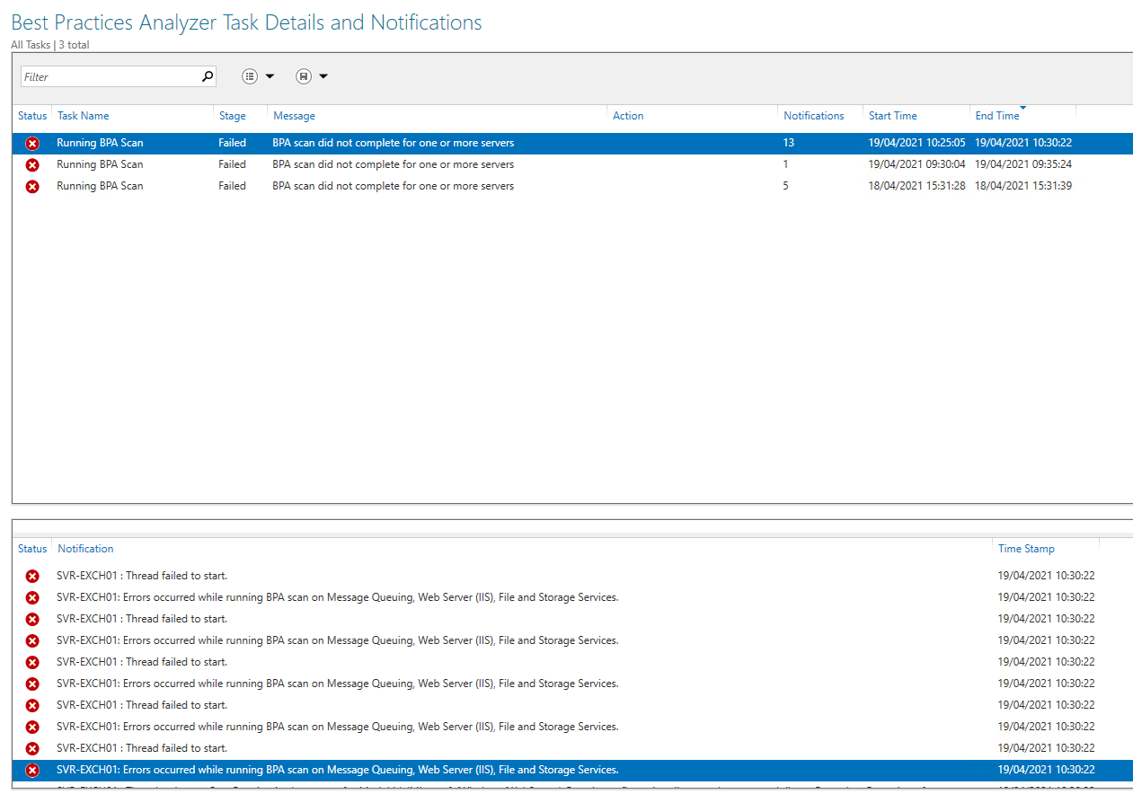 BPA scan failed on Server 2019 with Exchange 2019 - Microsoft Q&A