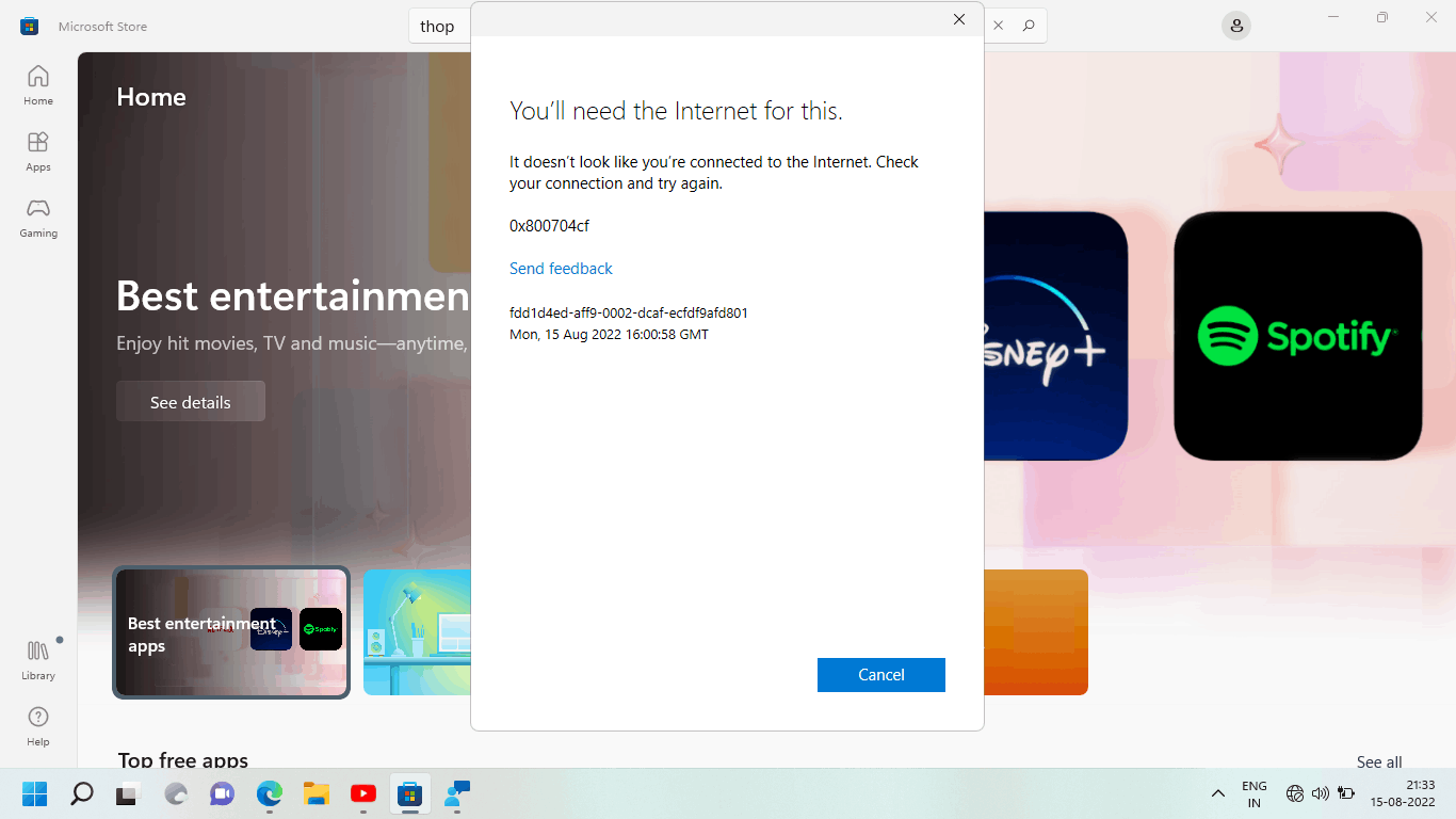 Windows 11 No internet access but my internet is working fine ...
