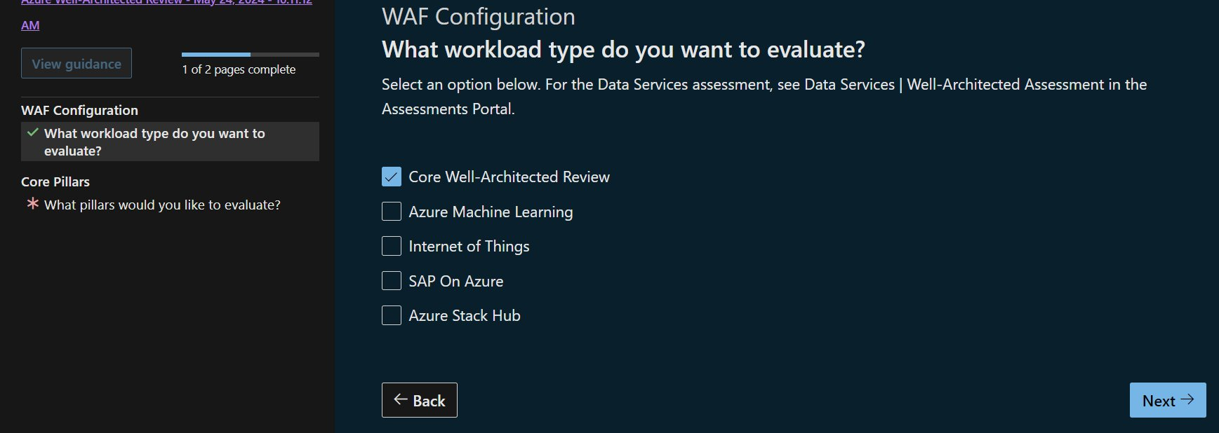 Assistance Needed for Azure AI Workload Well-Architected Assessment Form - Microsoft Q&A