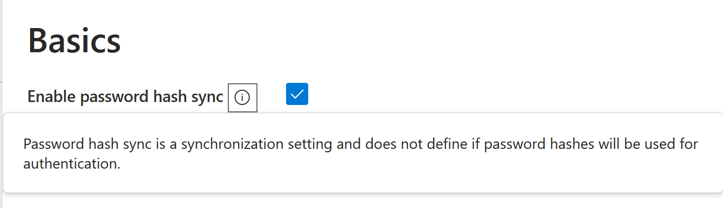 Use/Don't Use Synced Password Hashes for Authentication - Microsoft Q&A