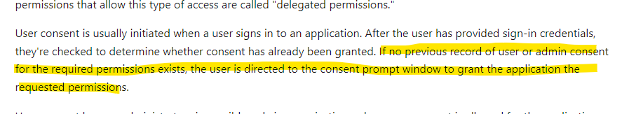 Does Given Admin Consent still prompt for user consent - Microsoft Q&A