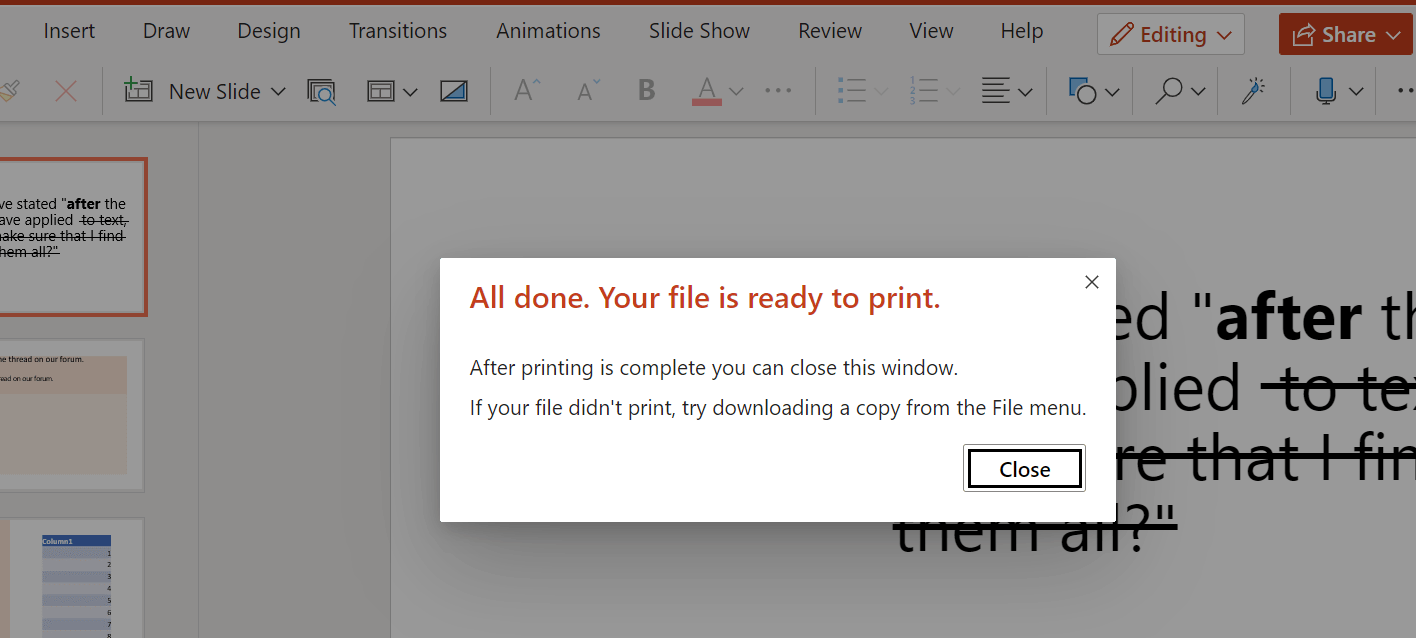 Print out comments in Powerpoint 365 - Microsoft Q&A