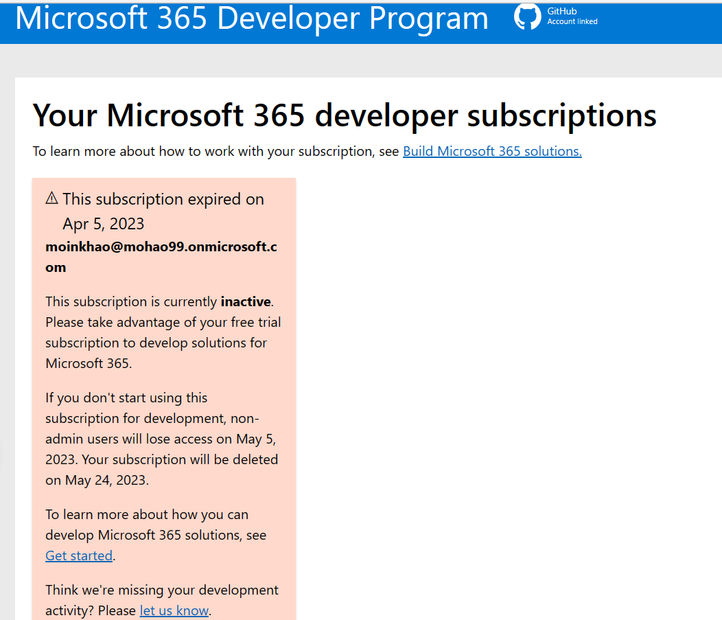 我的开发者E5账号到期无法续上，忘记绑定github账号了，绑定后仍然未续 - Microsoft Q&A