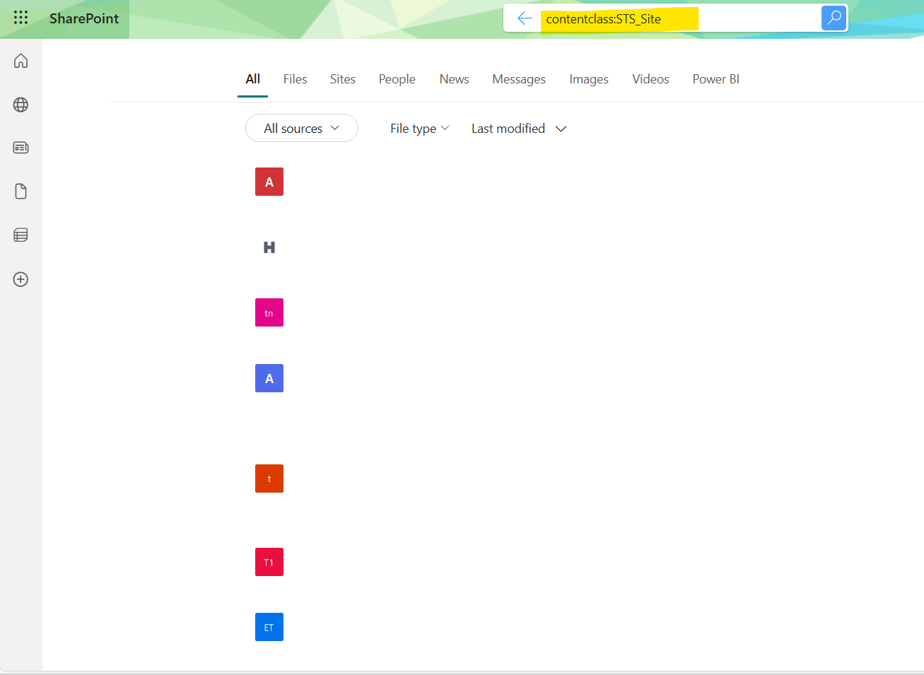 Sharepoint online see all websites - Microsoft Q&A