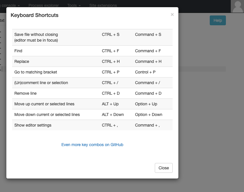 In the Kudu Advanced Tools for Azure App Service, the "Find Text" feature no longer works when ...