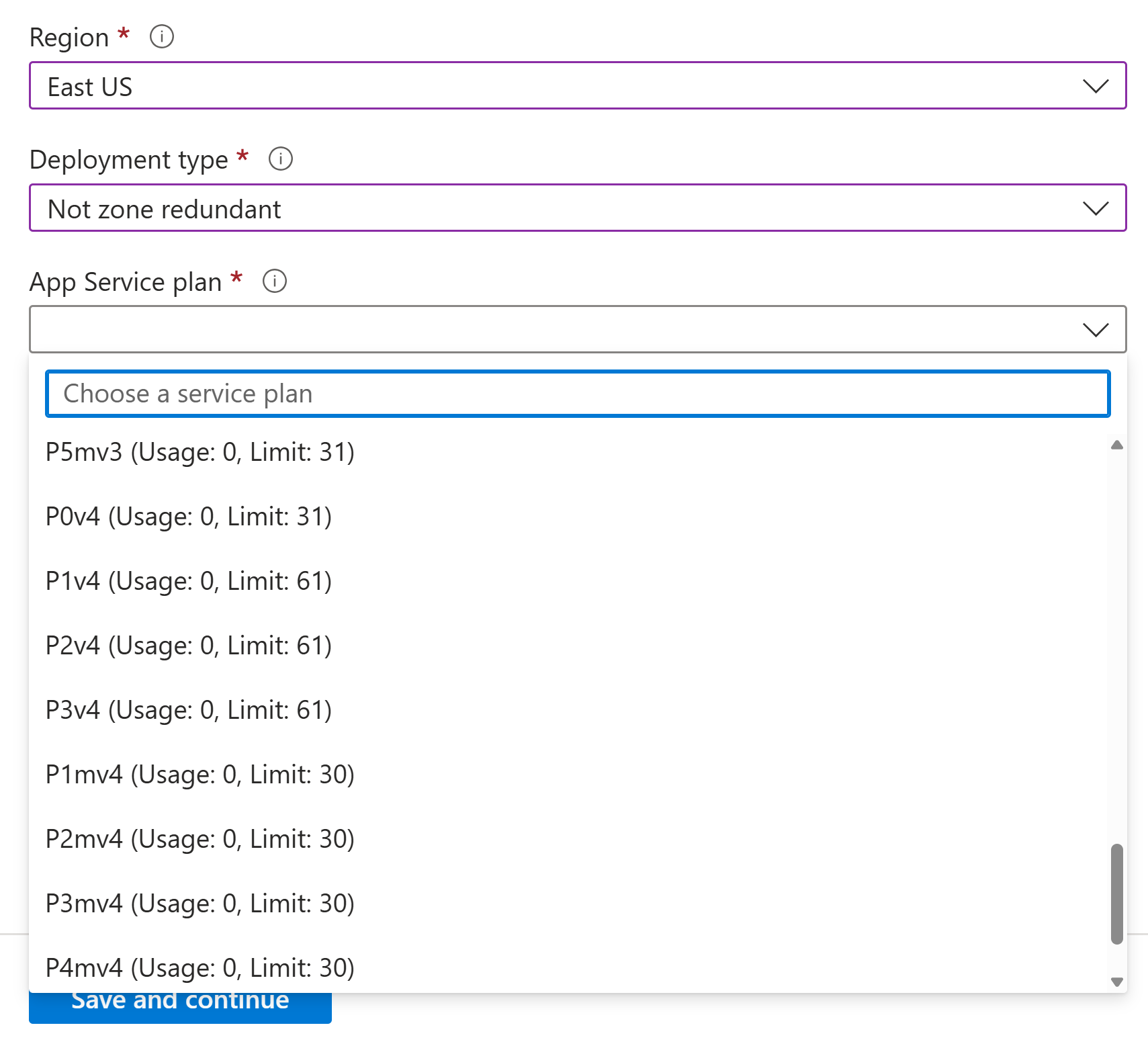 Can't create web app (quota error despite limit not met) - Microsoft Q&A