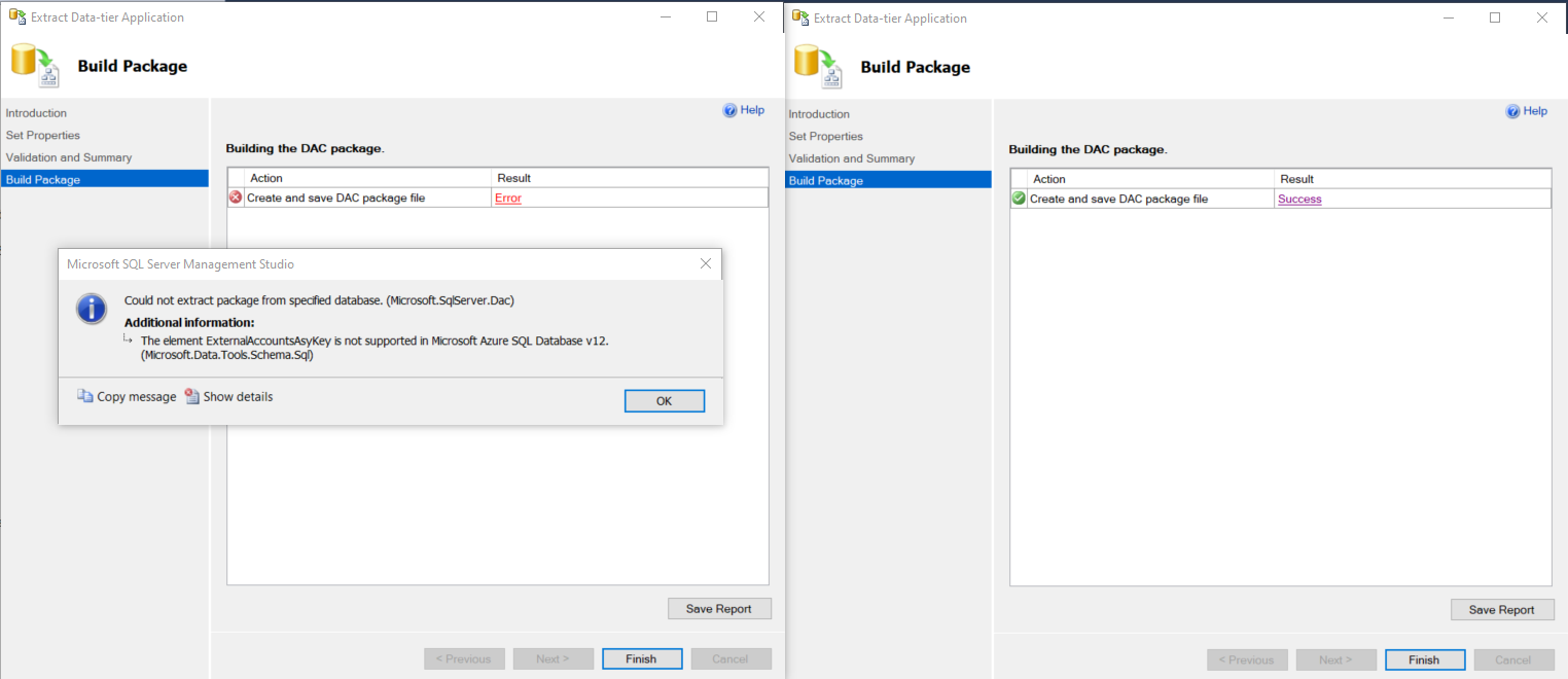 ExternalAccountsAsyKey is not supported in Microsoft Azure SQL Database v12 - Microsoft Q&A