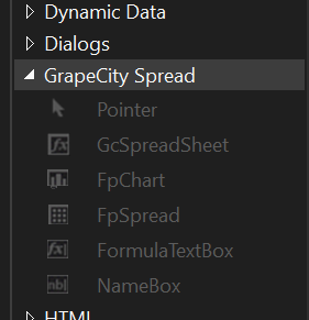 FarPoint/GrapeCity Spread.NET (v16.2.0 & v18.1.0) Toolbox's Tools Hidden/Disabled in Visual ...
