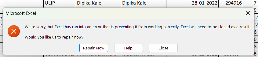 How to fix excel issue I am facing ? - Microsoft Q&A