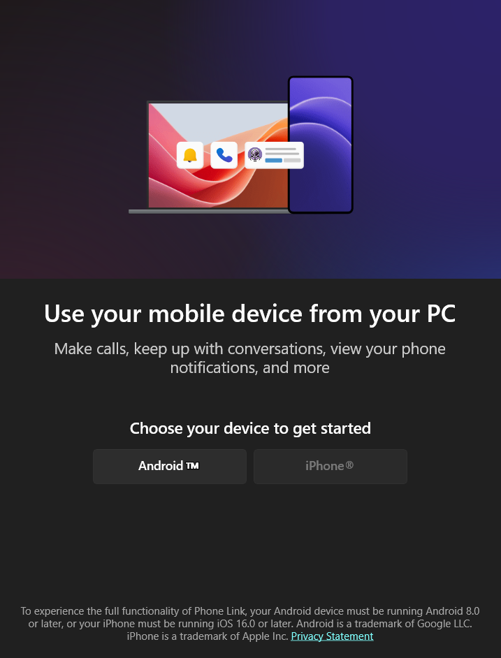 Can't log into Phone Link on PC - Microsoft Q&A