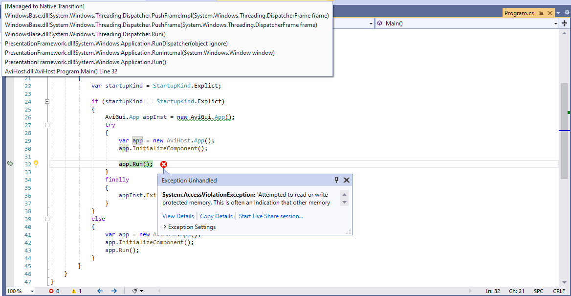 Uwp Bug Report Fatal Crash From Unhandleable Exception Arising In Native Code Microsoft Qanda
