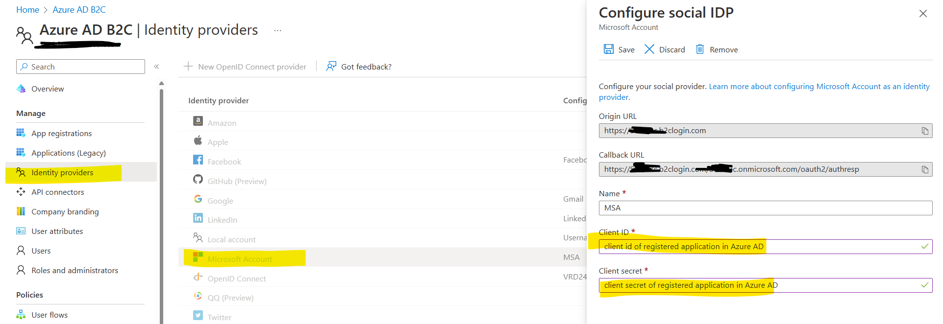 Error Integrating Ad B2c With Microsoft Idp Using User Flow Microsoft Qanda