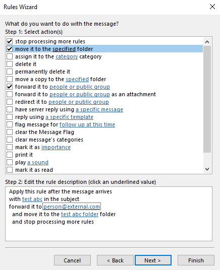 Transport rule or outlook rule - Microsoft Q&A