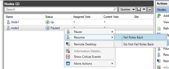 Gracefully shutdown Windows 2012 and 2016 three node Failover cluster - Microsoft Q&A