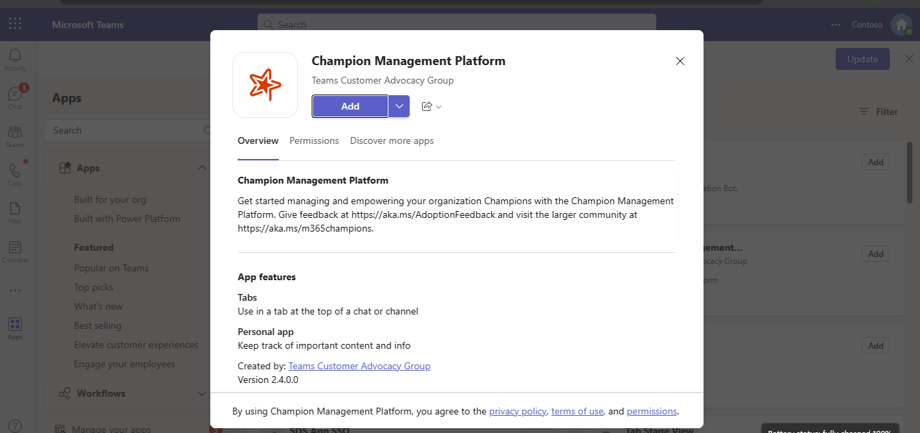 I have followed the below guide to set up up Champion Management ...