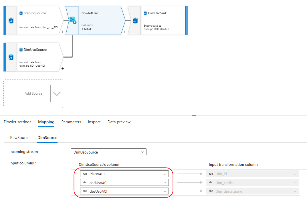 Azure Data Factory - Flowlet mapping lost - Microsoft Q&A