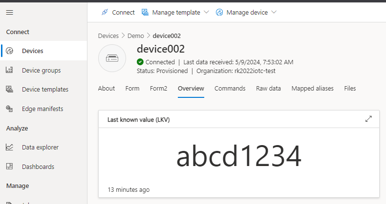 View telemetry data in IoT Central Application - Microsoft Q&A