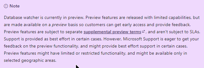 When we can get support of Database Watcher for UK South and UK West ...