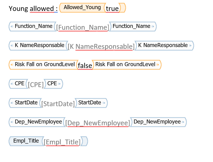 Meaning of the color of content control fields in design mode in a Word ...