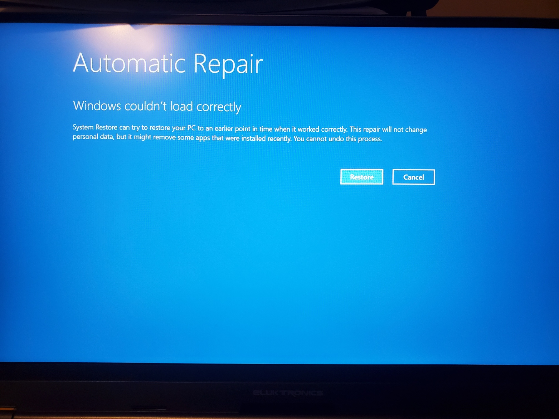 windows 10 not booting. - Microsoft Q&A