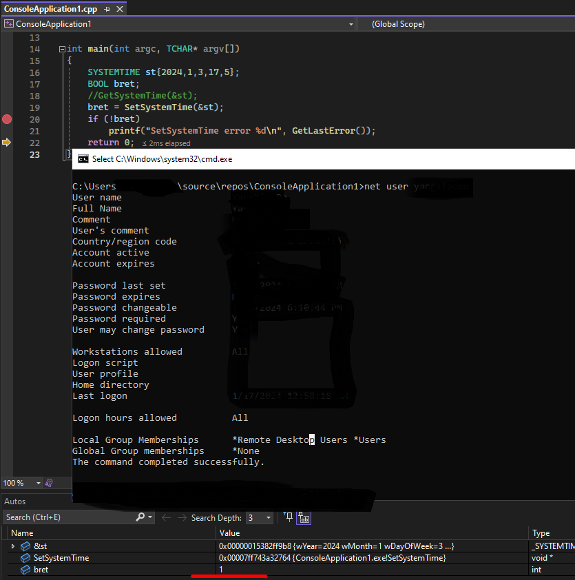 SetSystemTime() SetLocalTime() failed ERROR_PRIVILEGE_NOT_HELD 1314 (0x522) A required privilege ...