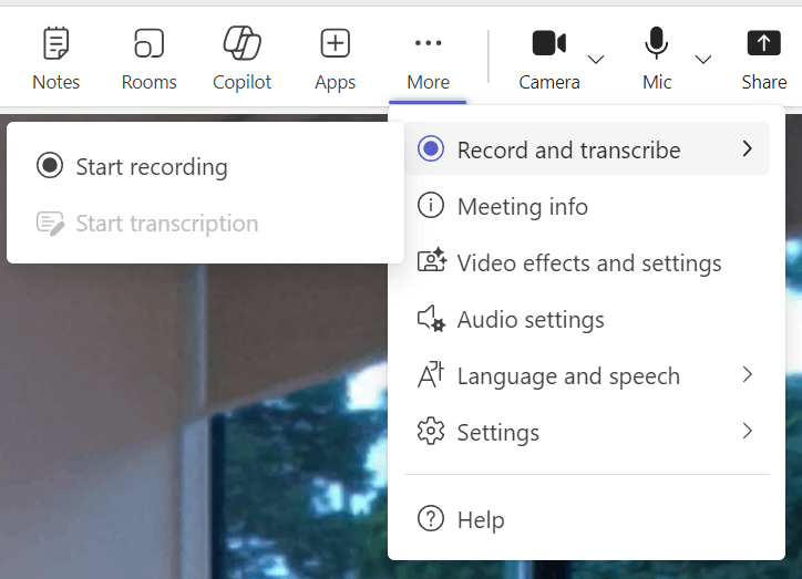 Microsoft Teams - Start Transcription Not Available when Meeting ...