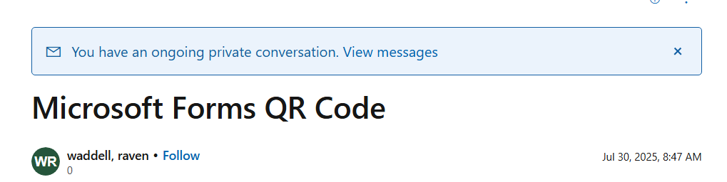 Microsoft Forms QR Code - Microsoft Q&A