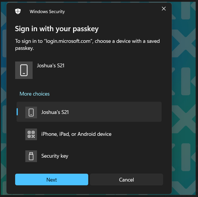 How to clean up "Sign-in with your passkey" options - Microsoft Q&A