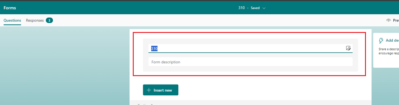 Rename Microsoft Form? - Microsoft Q&A