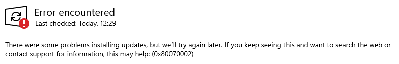 How do I fix error code 0x80070002? - Microsoft Q&A