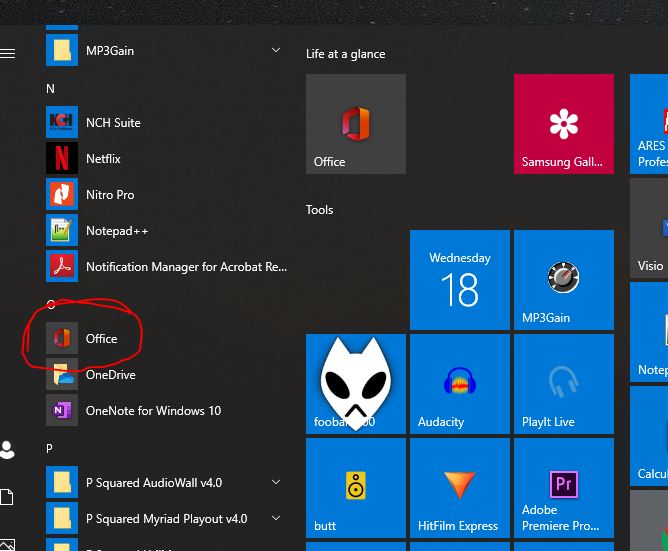 Office 2019 - Cant find the apps in the start menu after UNINSTALLING ...