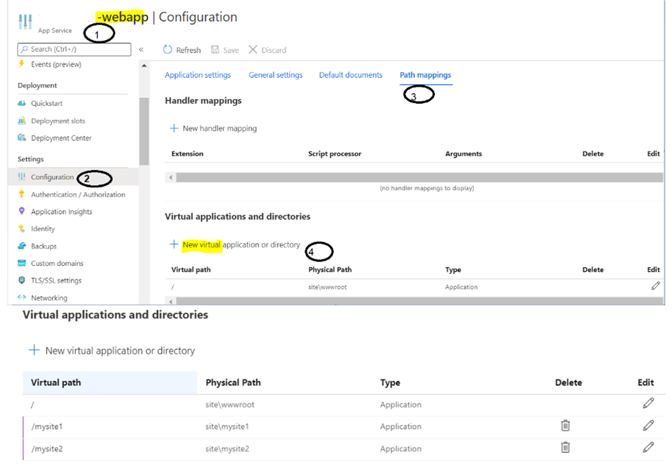App Service using virtual directories - how to pack into deployment slots? - Microsoft Q&A
